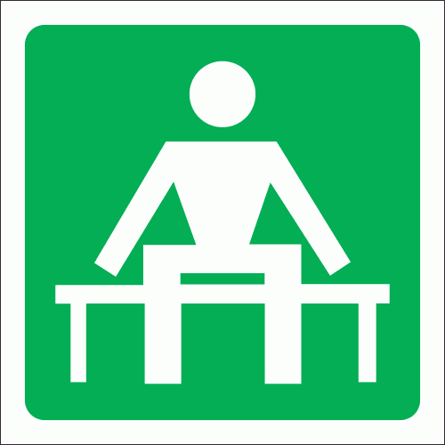 GA14 - Waiting Area Sign | Safety Signs & Equipment