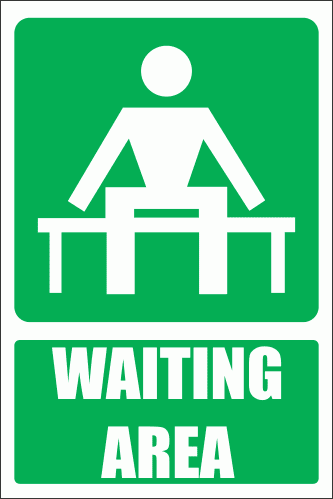 GA14E - Waiting Area Explanatory Sign | Safety Signs & Equipment