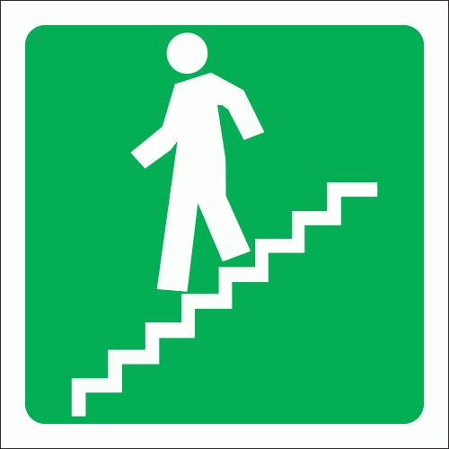 GA17 - Stairs Going Down Sign | Safety Signs & Equipment