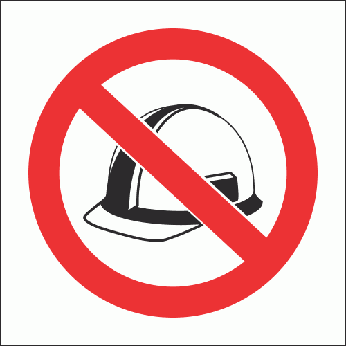 PV38N - No Hard Hat Safety Sign | Safety Signs & Equipment