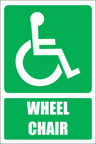 GA22E - Wheel Chair Explanatory Sign | Safety Signs & Equipment