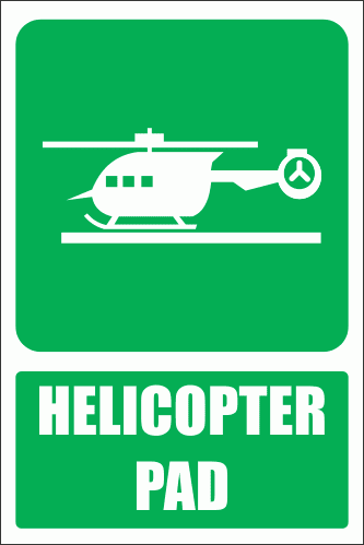 GA28E - Helicopter Pad Explanatory Sign | Safety Signs & Equipment