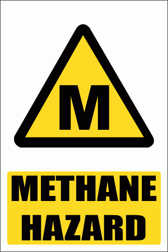 WW9E - Methane Hazard Explanatory Safety Sign | Safety Signs & Equipment