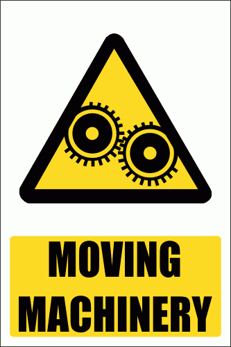 WW17E - Moving Machinery Explanatory Safety Sign | Safety Signs & Equipment