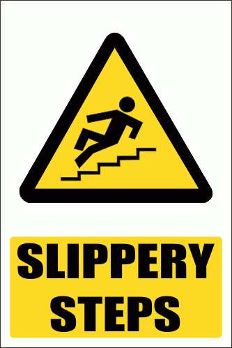 WW22E - Slippery Steps Explanatory Safety Sign | Safety Signs & Equipment