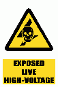WW23 - Exposed Live Safety Sign | Safety Signs & Equipment