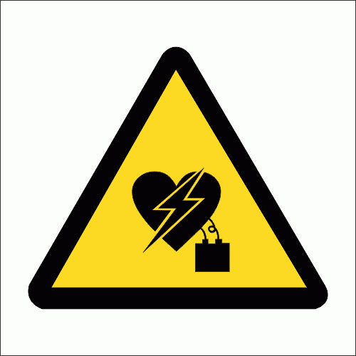 WW27 - Electromagnetic Interference On Pacemaker Safety Sign | Safety ...