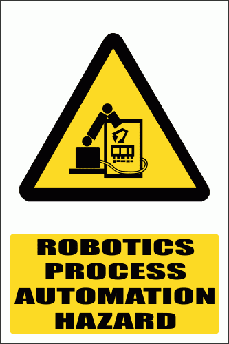 WW34E - Robotics Process Automation Explanatory Safety Sign | Safety ...
