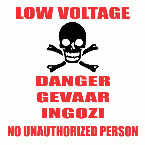 EL11 - Low Voltage Danger Sign | Safety Signs & Equipment