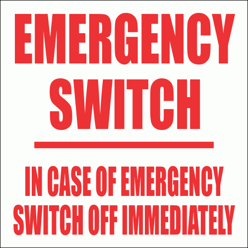 EL19 - Emergency Switch Sign | Safety Signs & Equipment