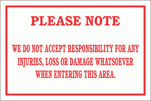 DI4 - Notice disclaimer Sign | Safety Signs & Equipment