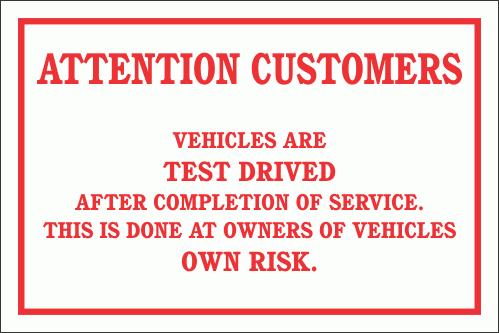 DI8 - At Own Risk Disclaimer Sign | Safety Signs & Equipment