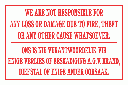 DI11 - No Responsibility Disclaimer Sign | Safety Signs & Equipment