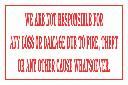 DI14 - No Responsibility Sign | Safety Signs & Equipment