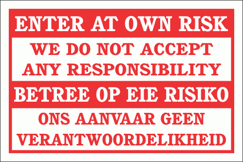 DI21 - Enter At Own Risk Sign | Safety Signs & Equipment