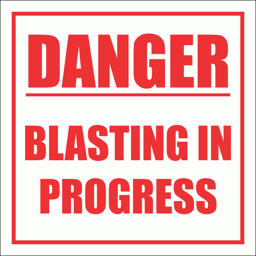 C2 - Blasting In Progress Sign | Safety Signs & Equipment