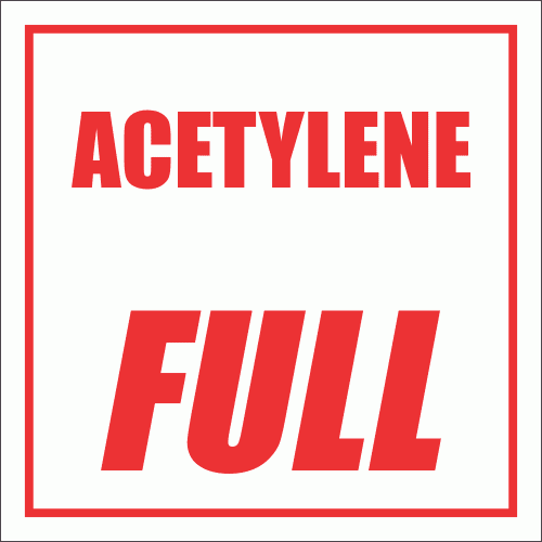 GAS1 - Acetylene Full Sign | Safety Signs & Equipment
