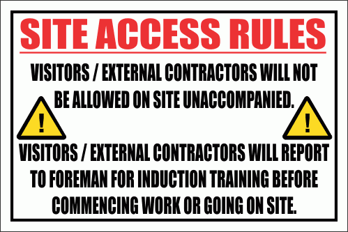 C19 - Site Access Rules Sign | Safety Signs & Equipment