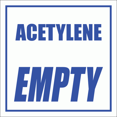GAS2 - Acetylene Empty Sign | Safety Signs & Equipment