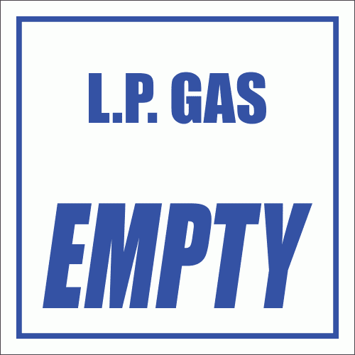 GAS10 - L.P. Gas Empty Sign | Safety Signs & Equipment