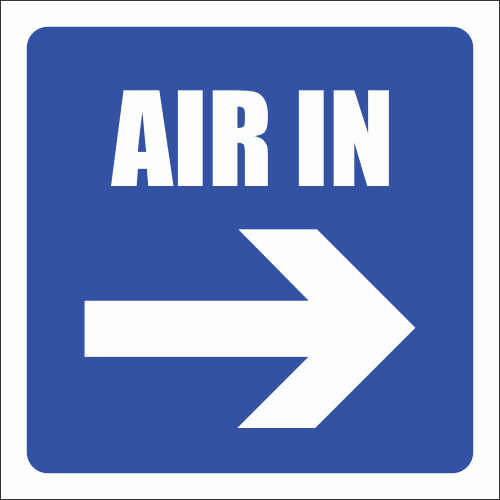 GAS12 - Air In Sign | Safety Signs & Equipment