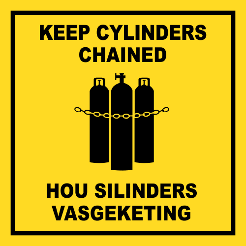 GAS14 - Keep Cylinders Chained Sign | Safety Signs & Equipment