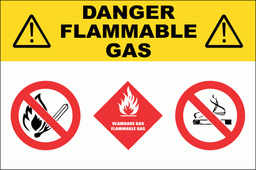 GAS26 - Danger Flammable Gas Sign | Safety Signs & Equipment
