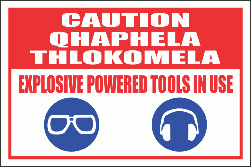 C23 - Explosive Powered Tools Sign | Safety Signs & Equipment