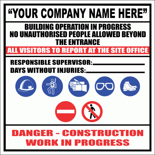 C32C - Construction Site Sign | Safety Signs & Equipment