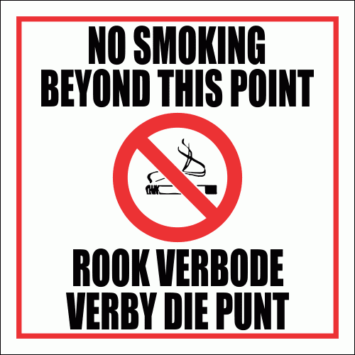 SM8 - No Smoking Beyond This Point Sign | Safety Signs & Equipment