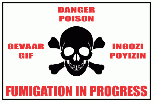 PO10 - Fumigation In Progress Sign | Safety Signs & Equipment