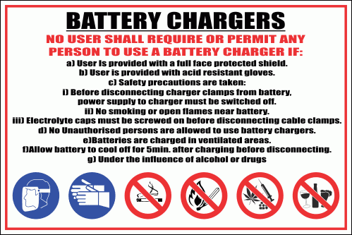 WF2 - Battery Chargers Sign | Safety Signs & Equipment