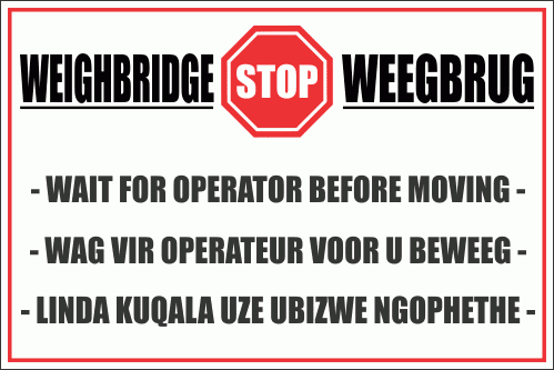 WF14 - Weighbridge Sign | Safety Signs & Equipment