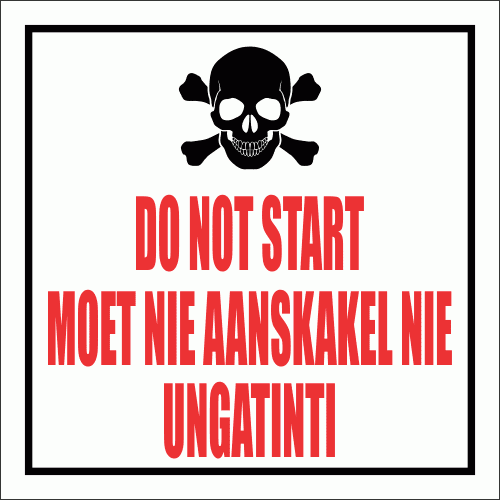 WF18 - Do Not Start Sign | Safety Signs & Equipment