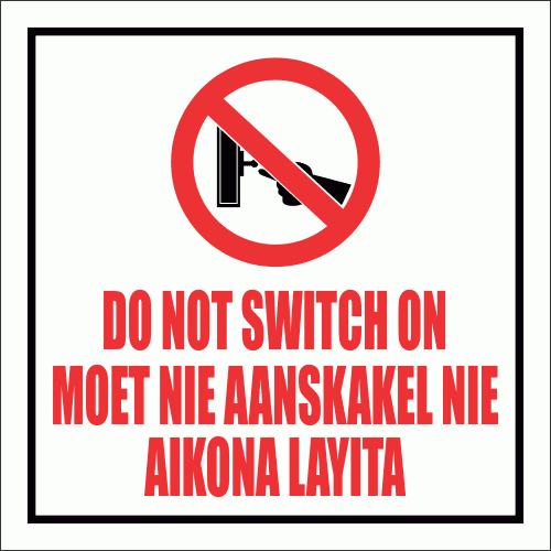 WF19 - Do Not Switch On Sign | Safety Signs & Equipment