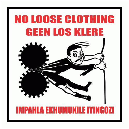 WF22 - No Loose Clothing Sign | Safety Signs & Equipment