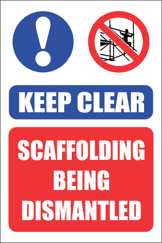 SC9 - Keep Clear Scaffolding Sign | Safety Signs & Equipment