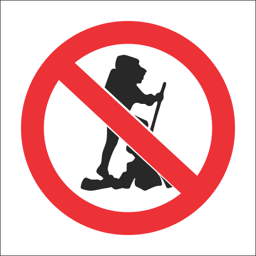 PR2 - No Hiking Sign | Safety Signs & Equipment