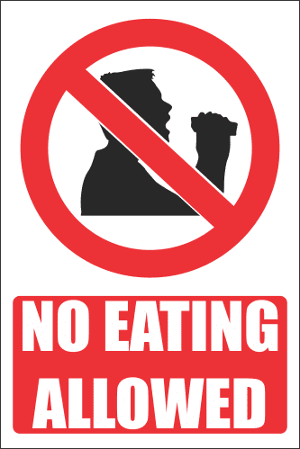PR4E - No Eating Explanatory Sign | Safety Signs & Equipment