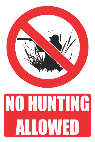 PR12E - No Hunting Explanatory Sign | Safety Signs & Equipment