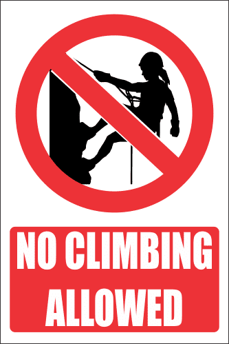 PR13E - No Climbing Explanatory Sign | Safety Signs & Equipment
