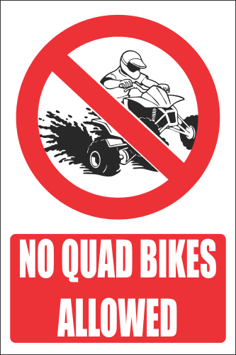 PR14E - No Quad Bike Explanatory Sign | Safety Signs & Equipment