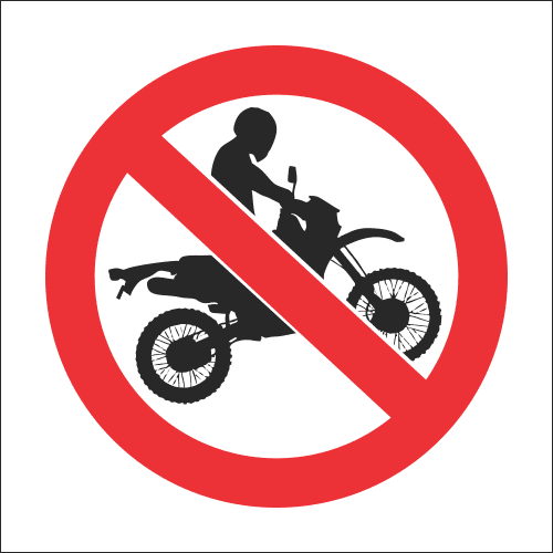 PR18 - No Motorcycling Sign | Safety Signs & Equipment