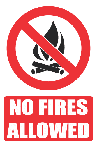 PR20E - No Fire Explanatory Sign | Safety Signs & Equipment