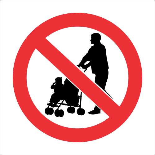 PR26 - No Strollers Sign | Safety Signs & Equipment