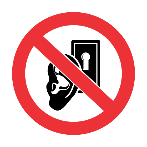 PR37 - No Eavesdropping Sign | Safety Signs & Equipment
