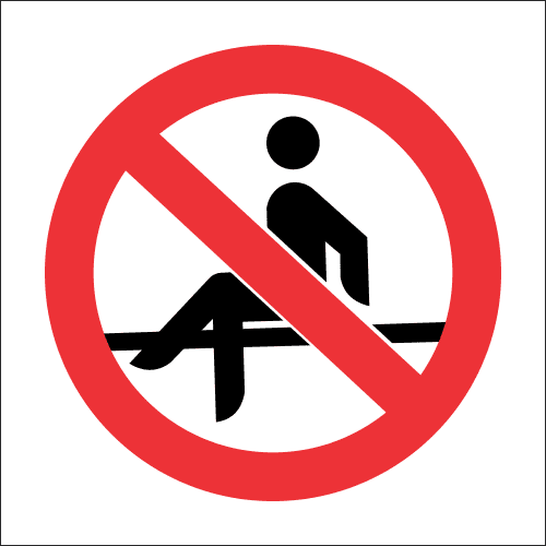 PR43 - No Sitting Sign | Safety Signs & Equipment
