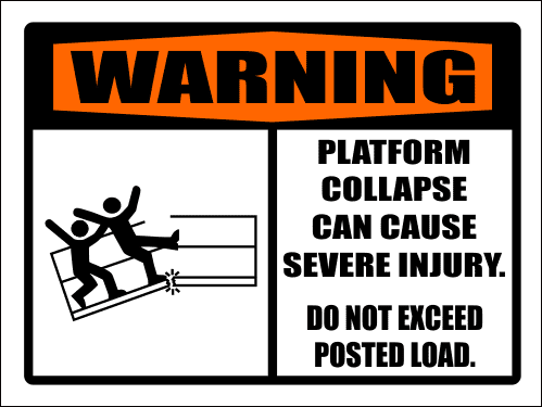 SC19 - Warning Platform Collapse Sign | Safety Signs & Equipment