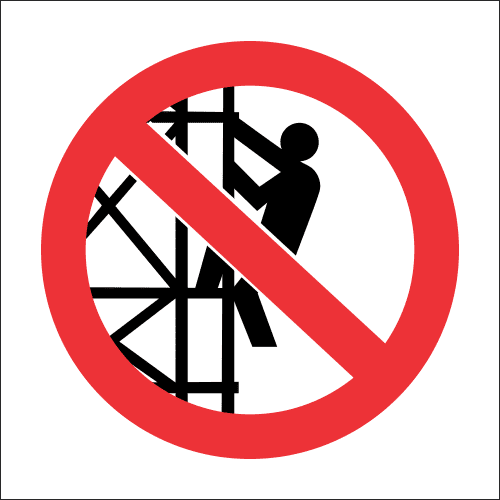 SC21 - Climbing Of Scaffold Prohibited Sign | Safety Signs & Equipment