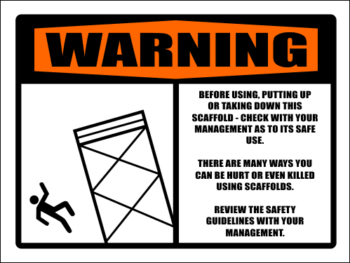 SC31 - Warning Before Using Scaffold Sign | Safety Signs & Equipment